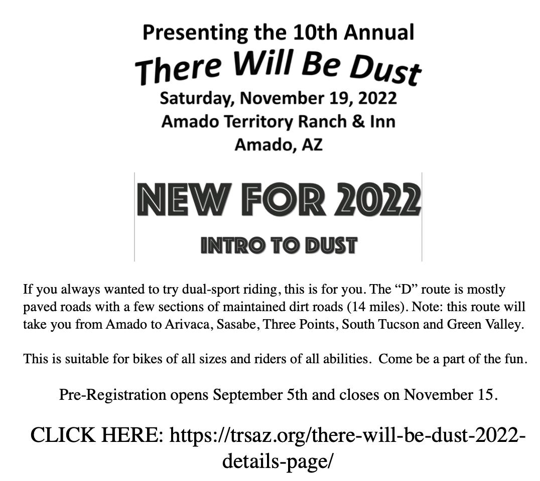 There Will Be Dust X Special Route Option – New for 2022- Intro To Dust ...